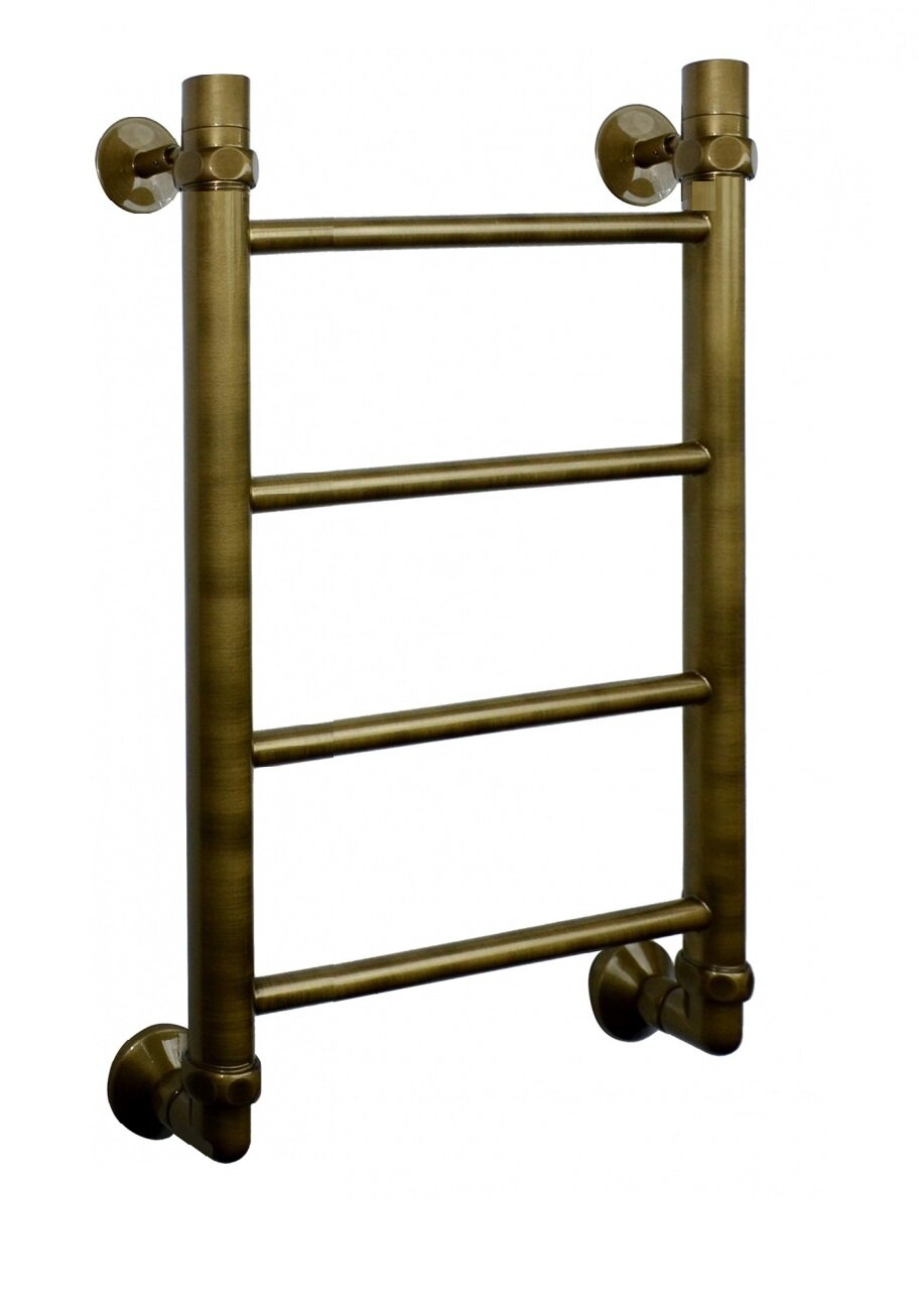 Бронзовый полотенцесушитель водяной Двин J 50x40, нержавеющая сталь, 4 перекладины