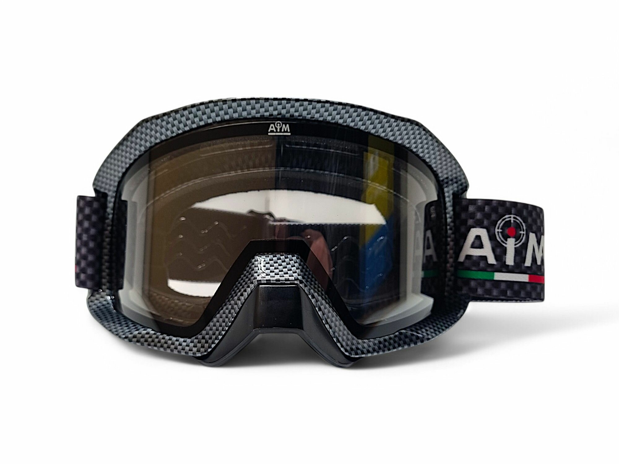 Очки снегоходные с двойной линзой AiM (PRO) 186-102 Carbon Glossy
