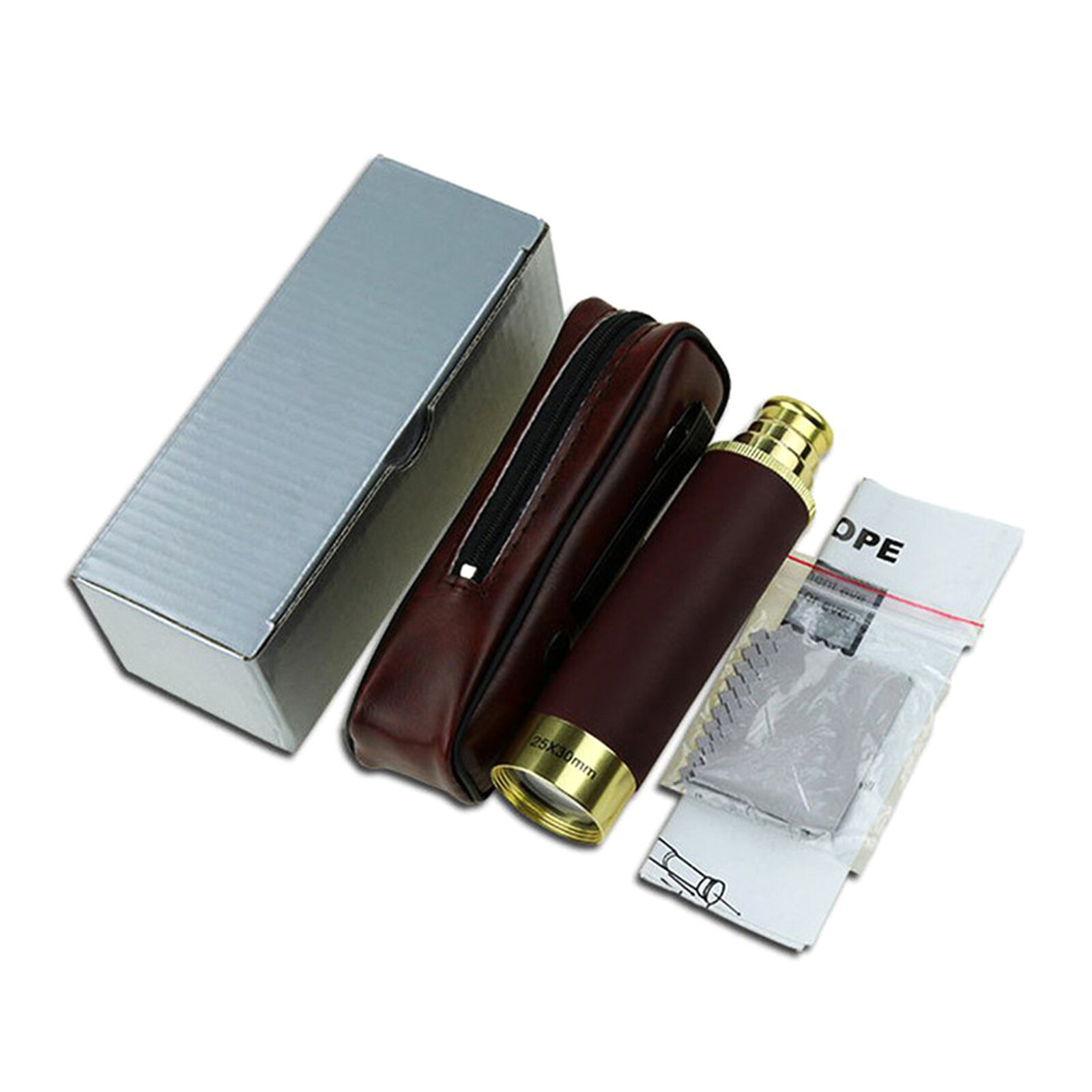 Телескоп Металлическая Подзорная Труба Пиратский Монокуляр Водонепроницаемый Карманный Мини-Телескоп Монокуляр 25x30 Масштабируемый Складной Винтаж