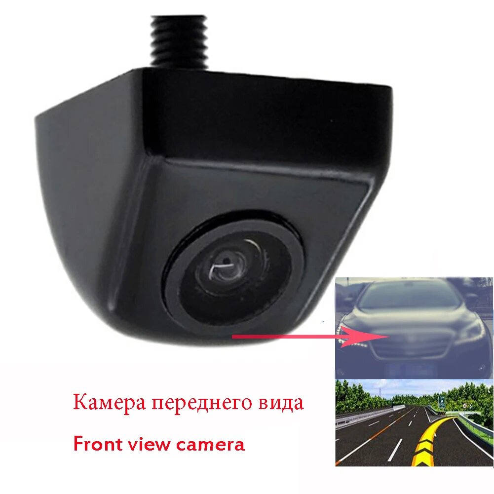 Камера заднего вида автомобильная, широкоугольная, водонепроницаемая Black Front