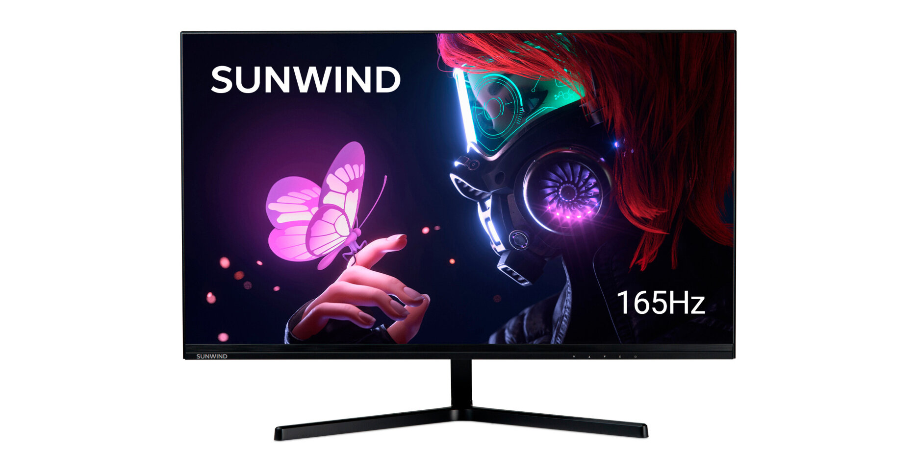 Монитор 23.8" SunWind SUN-M24BG110, 1920х1080, 165 Гц, VA, черный