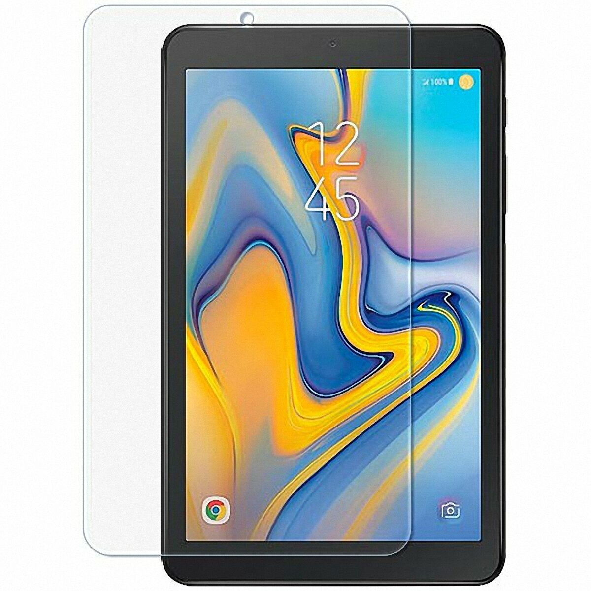 Защитное стекло для Samsung Galaxy Tab A 8.0 (2018) T387 прозрачное на экран 8", глянцевое