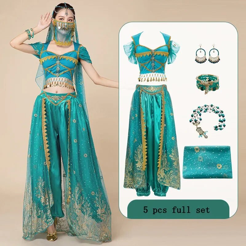 Платье для танца живота в китайском стиле М, 5 PCS Full Set3