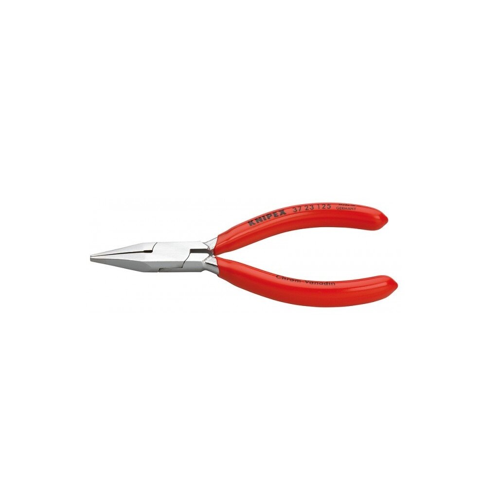 Knipex Плоскогубцы захватные прецизионные, плоские вогнутые узкие губки, 125 мм хром, обливные ручки KN-3723125