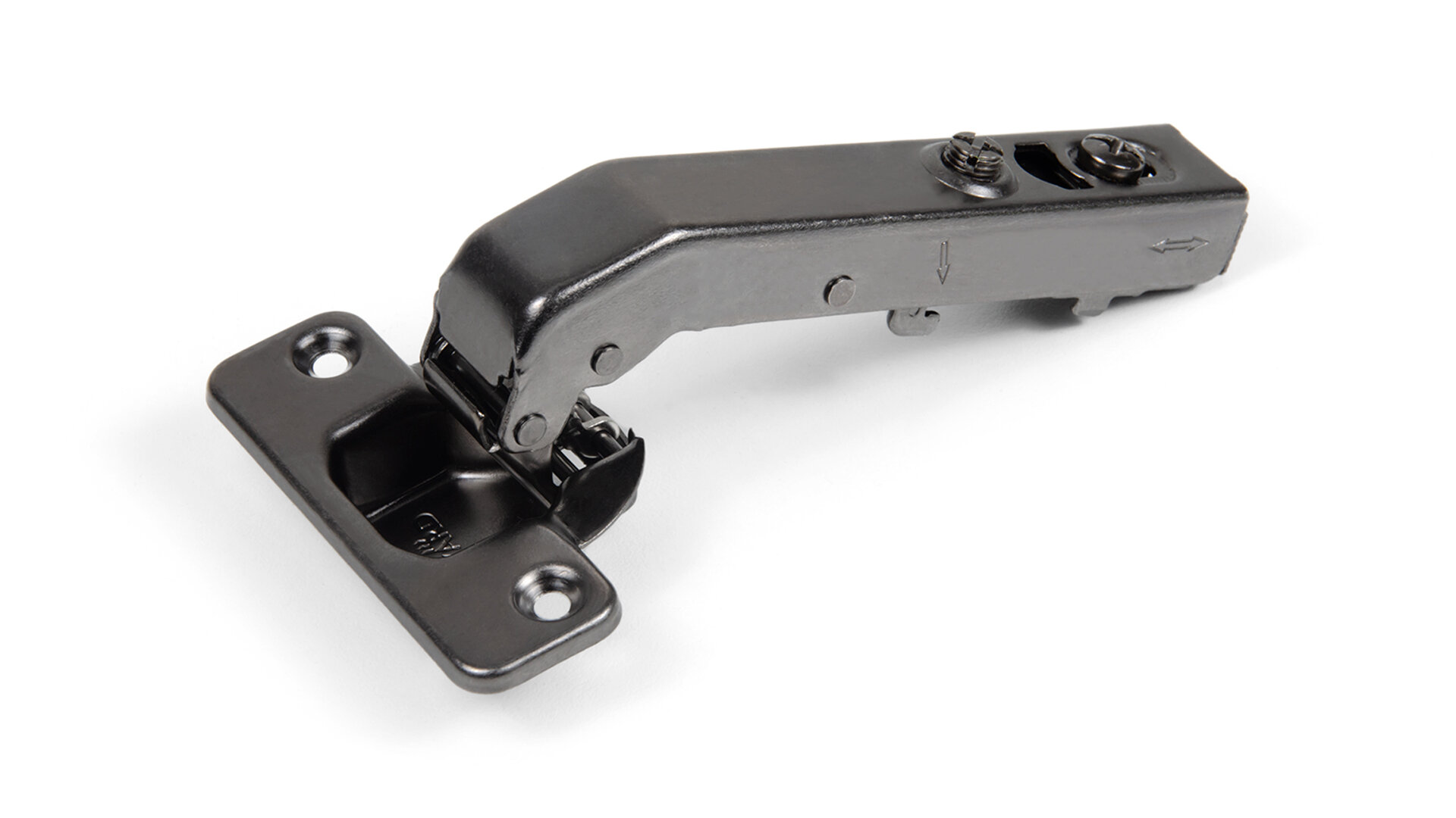 Мебельная петля без пружины и ответной планки LINE PUSH 90 H94702/BN, чёрный никель, 2 шт