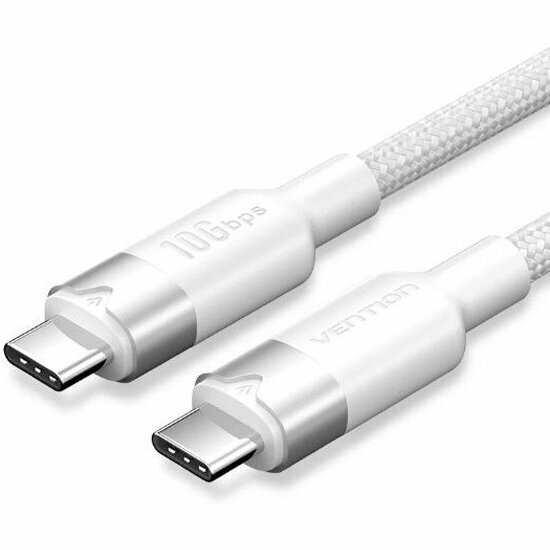 Кабель Vention USB 3.2 Gen2 CM/CM 1м. 5А PD100W белый (TRGWF)