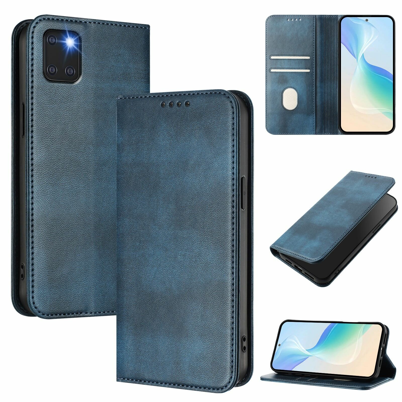 Кожаный чехол-книжка для Samsung Galaxy A81/note 10 lite/M60S(Самсунг Галакси A81/note 10Лайт) с отделениями для карт и кошельком, Функция блокировки RFID