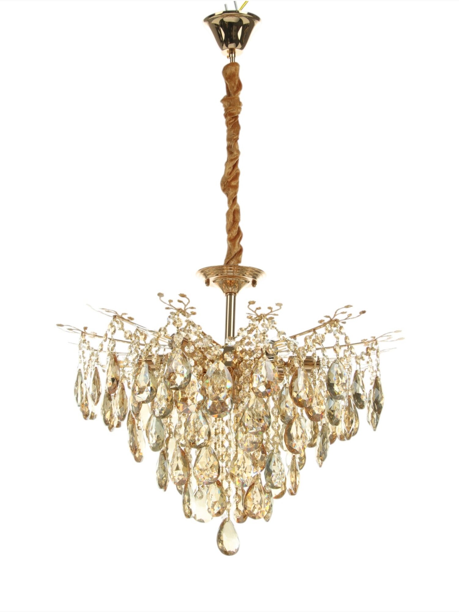 Люстра BayerLux "Итали", E14, 40 Вт, 9 ламп, IP20, металл, золото