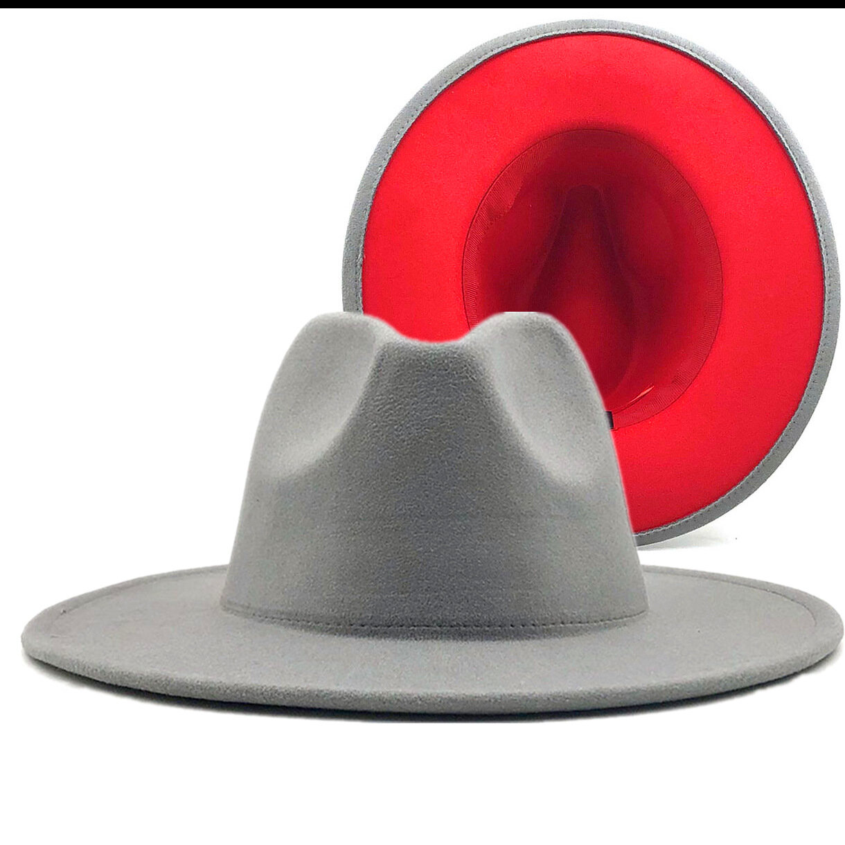 Шляпа, двусторонняя, серая, 60см