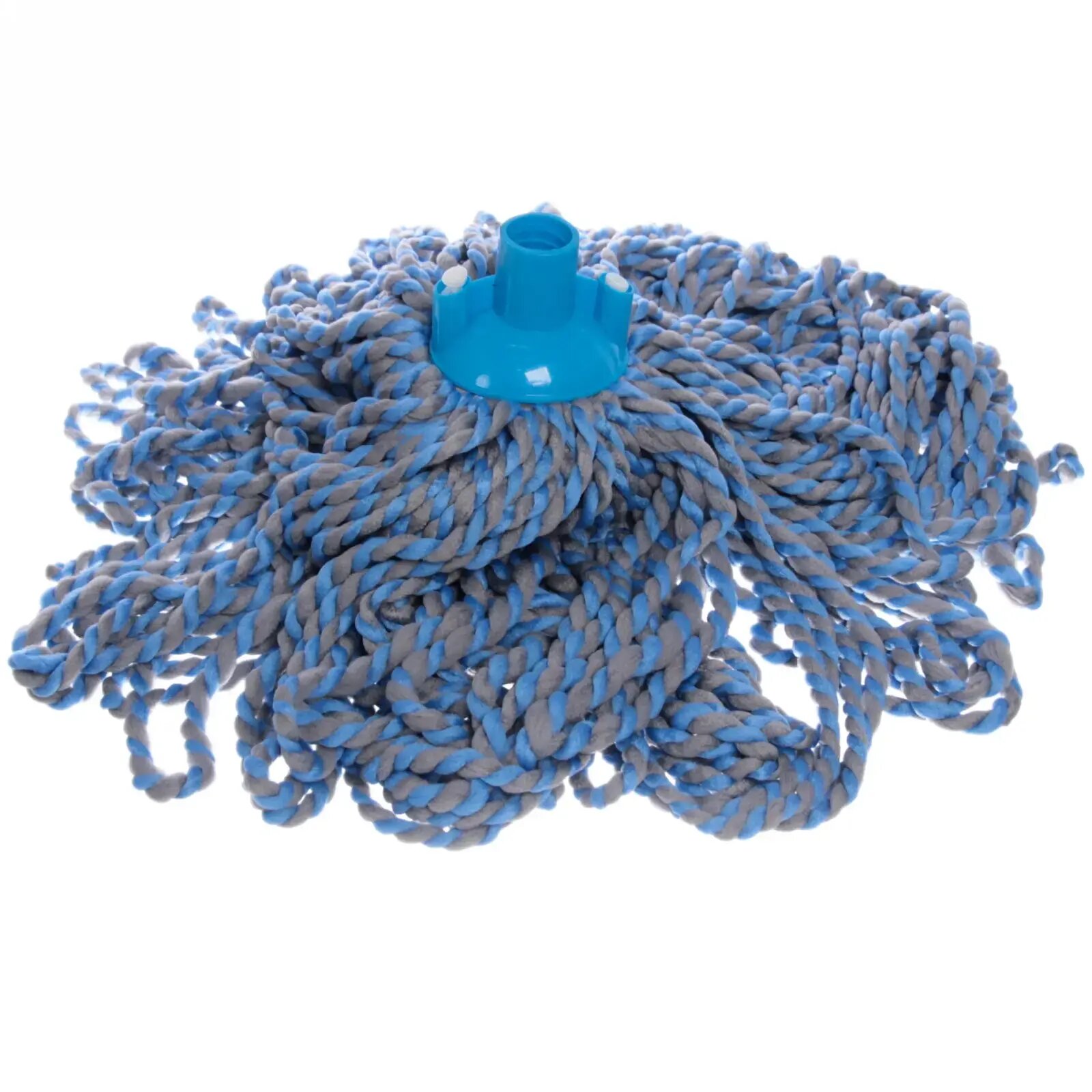 Сменная насадка для швабры: хлопковая, 140 г, серо-голубая, эффективное впитывание