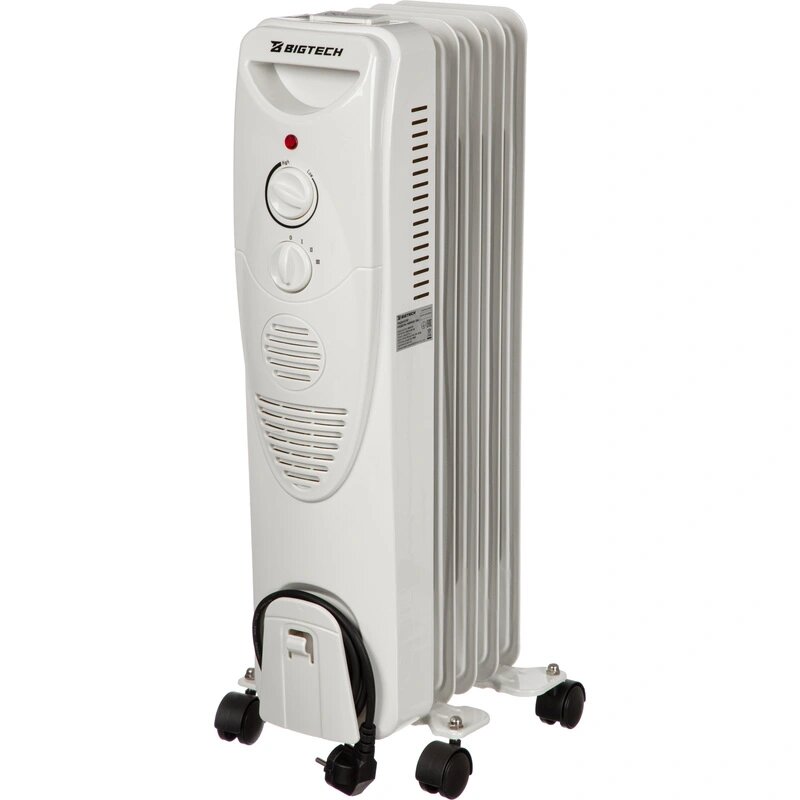 Радиатор BigTech WBH001 10A, масляный (5 секций 1000 Вт)