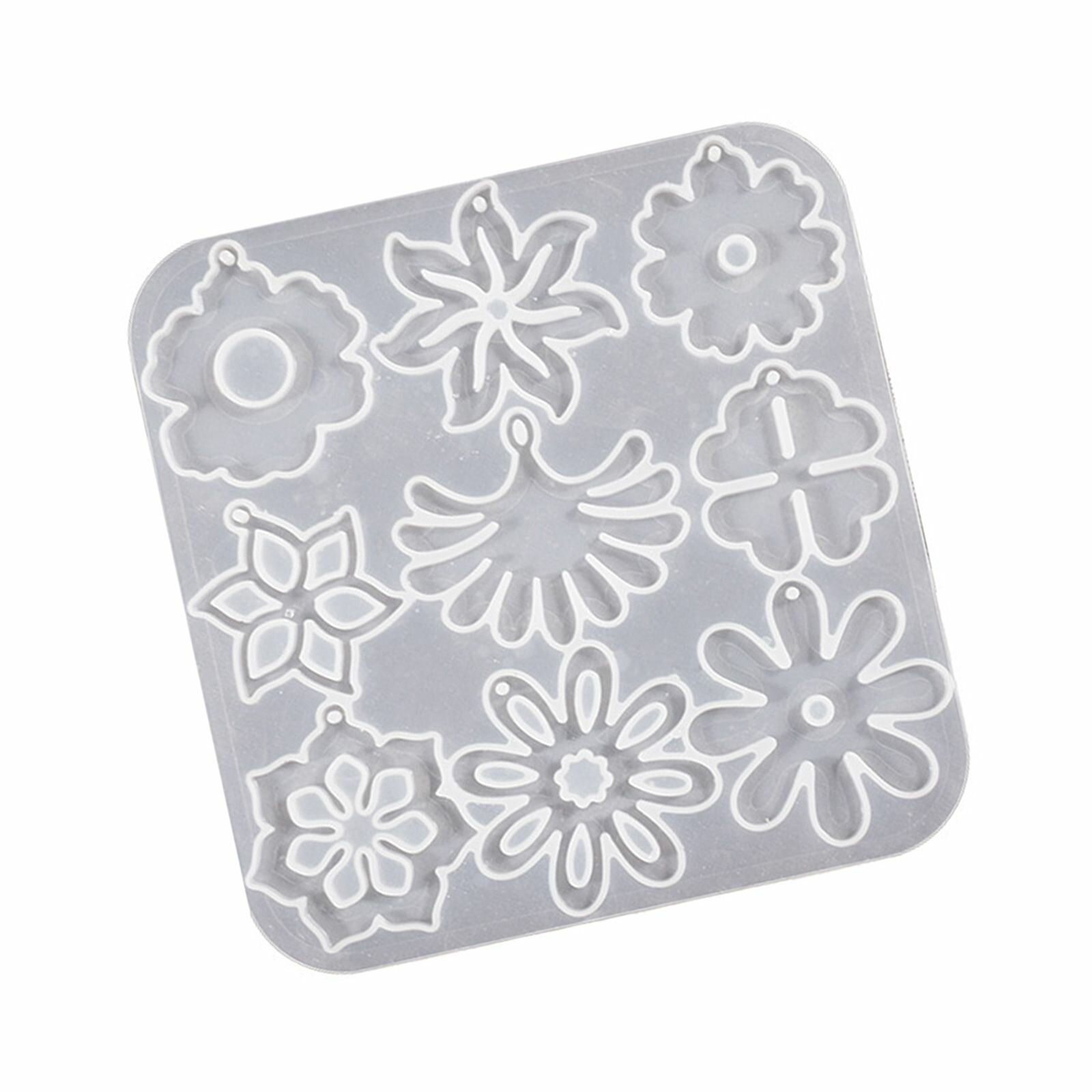 Набор силиконовых форм для цветов изготовления серег и подвесок из смолы