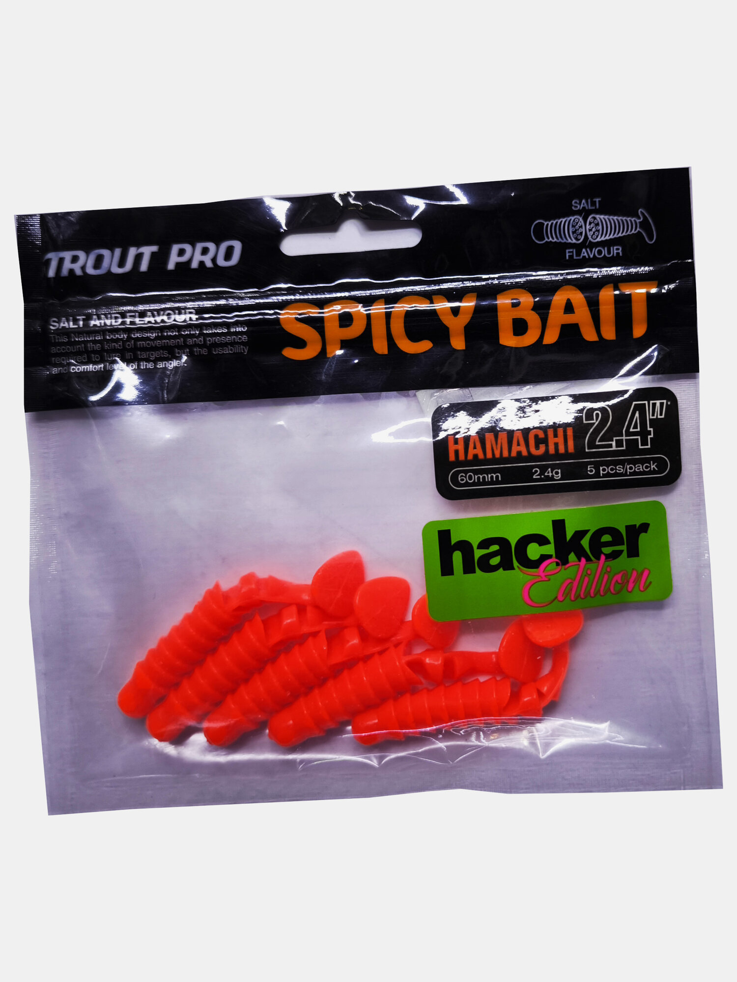 Приманка мягкая Trout Pro Hamachi 60 мм, цвет 054, съедобная, силиконовая (упак 5шт) NEW