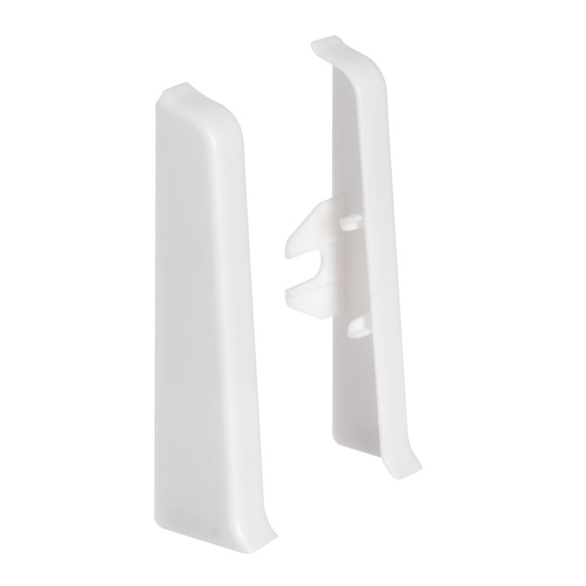 Торцевые (пара) для плинтуса 85мм "Деконика", 001-G Белый глянцевый 9159778