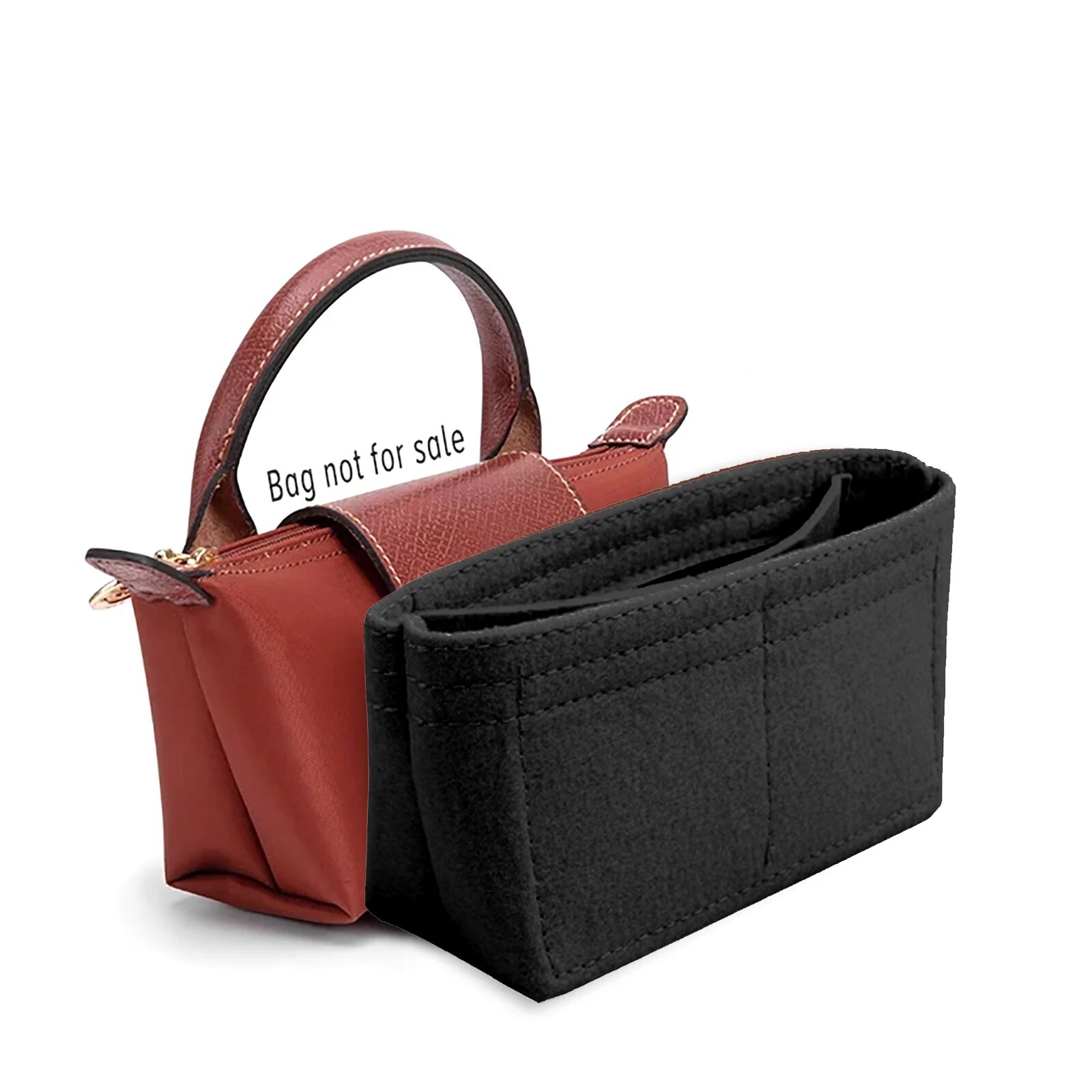 Органайзер для сумки Longchamp Mini, бордовый/черный