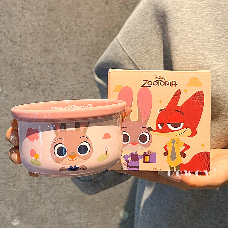 Керамическая миска для риса Zootopia Nick Judy, домашняя личная миска, ценная посуда, подарок на день рождения
