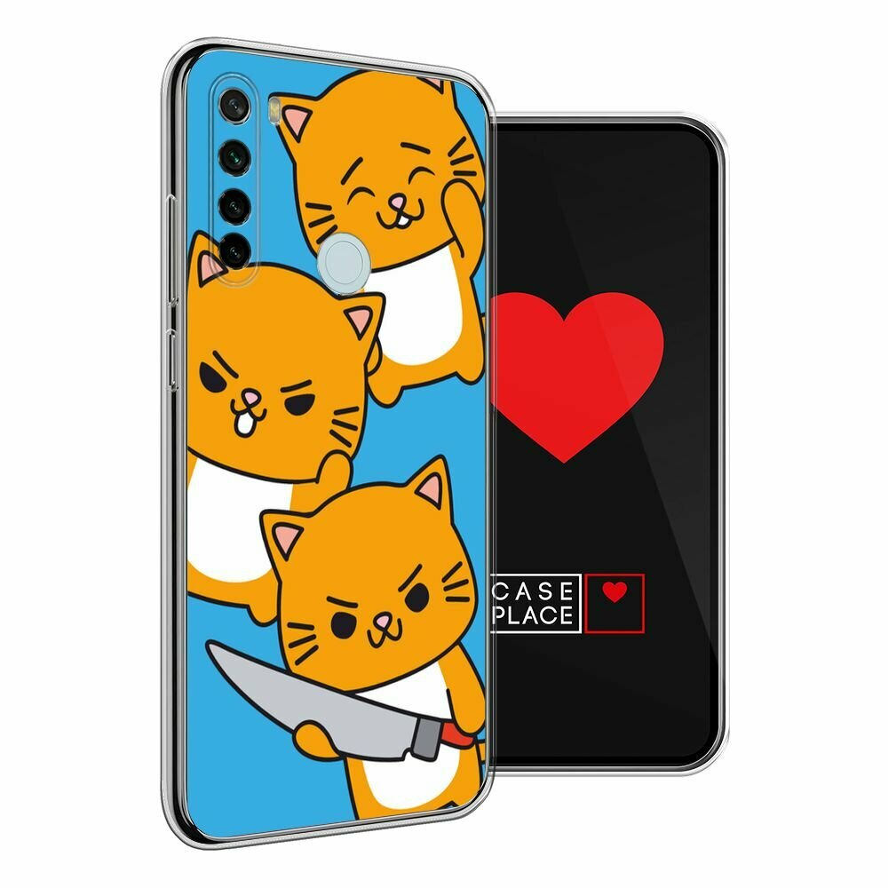 Чехол на Xiaomi Redmi Note 8T / Сяоми Редми Нот 8Т с принтом "Опасные котики" — фото 1