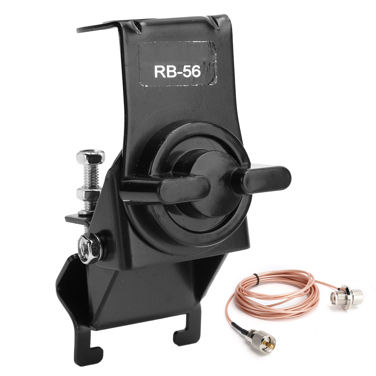 Кронштейн антенны RB56 регулируемый автомобильный с зажимом и фидером 4,6 м 316