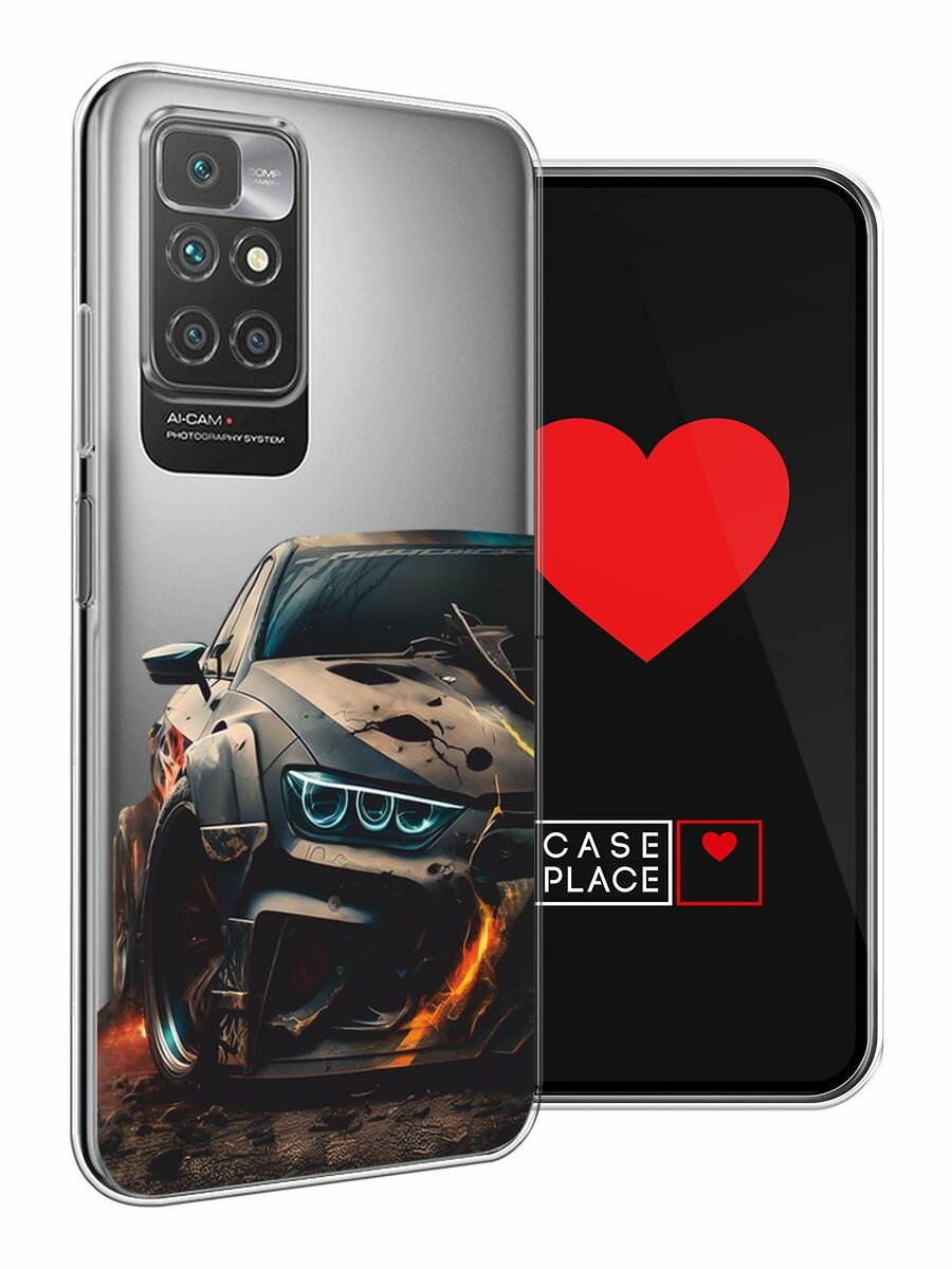 Чехол на Xiaomi Redmi 10 / Сяоми Редми 10 с принтом "На износ", прозрачный — фото 1