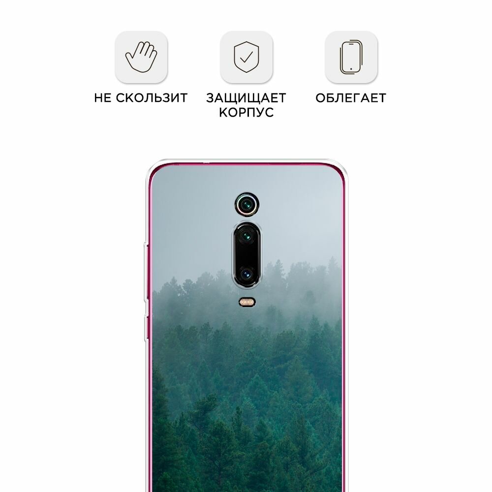 Чехол на Xiaomi Redmi K20/K20 Pro/Mi 9T/9T Pro / Сяоми Редми К20/K20 Pro/Mi 9T/9T Pro с принтом "Лес в облаках" — фото 1