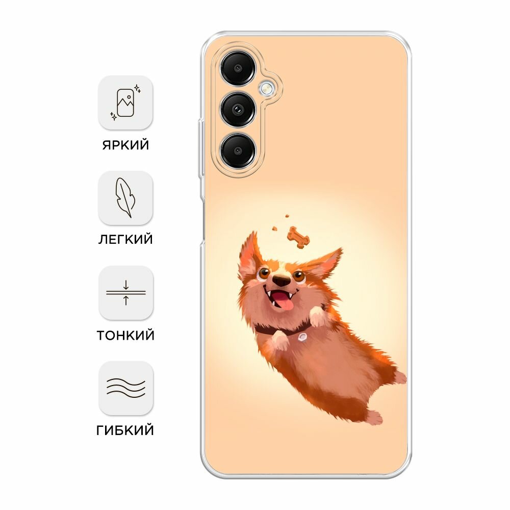 Чехол на Samsung Galaxy A05s / Самсунг Галакси A05s с принтом Корги печенька — фото 1