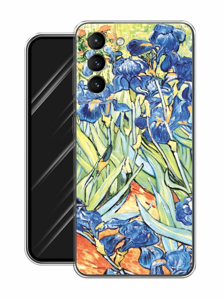 Чехол на Samsung Galaxy S21 / Самсунг Галакси S21 с принтом "Ирисы Ван Гог" — фото 1