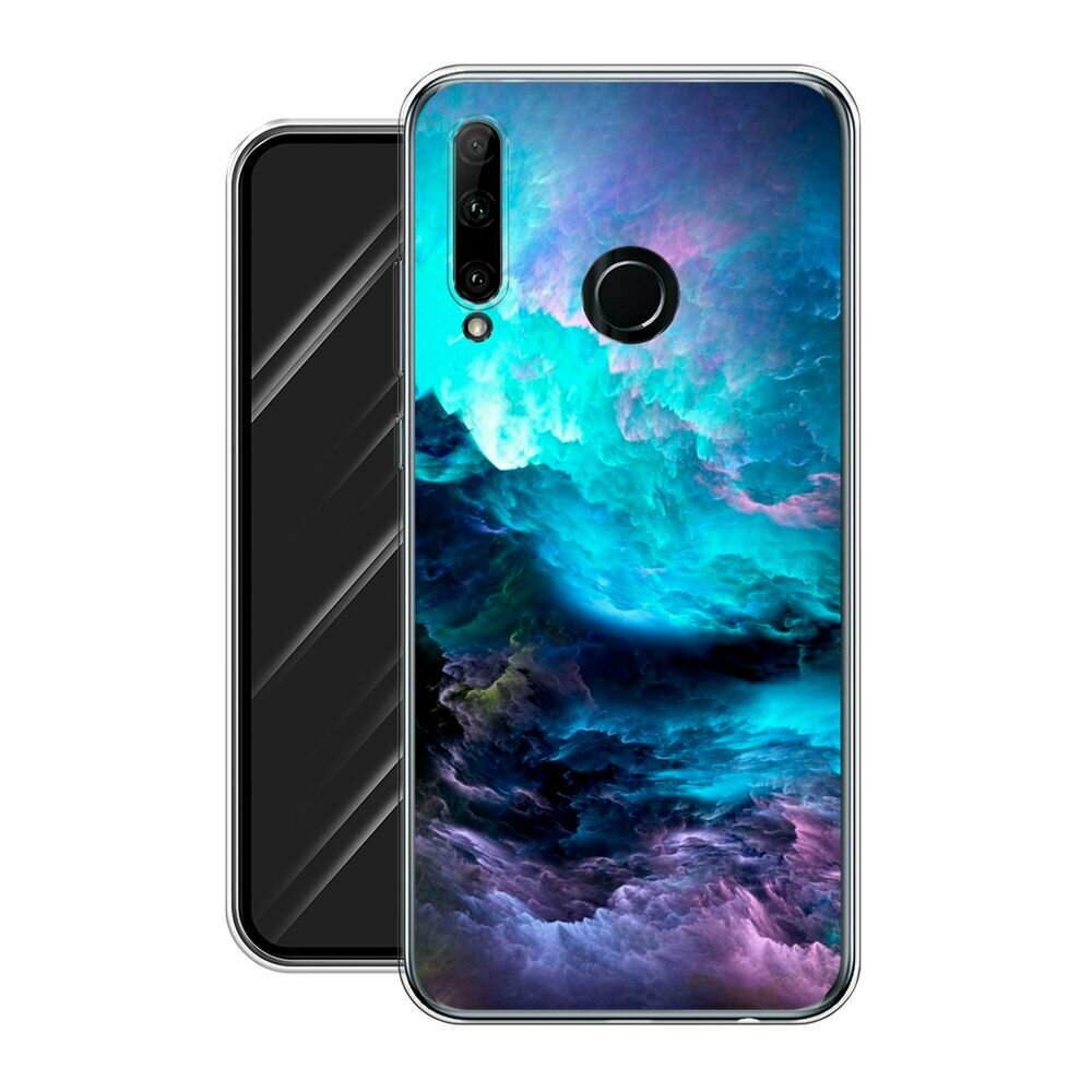 Чехол на Honor 10i/20 Lite 2019/20e/Huawei P Smart Plus 2019 / Хонор 10i с принтом "Бирюзовое небо" — фото 1