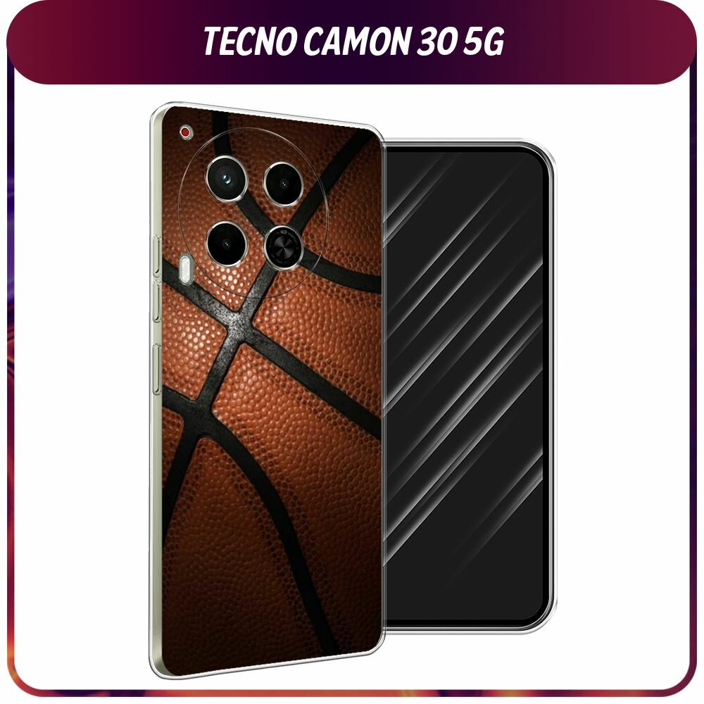 Чехол на Tecno Camon 30 5G / Текно Камон 30 5G с принтом "Баскетбольный мяч"