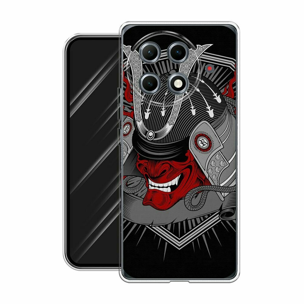 Чехол на Tecno Camon 30S Pro / Текно Камон 30S Про с принтом "Красная маска самурая" — фото 1