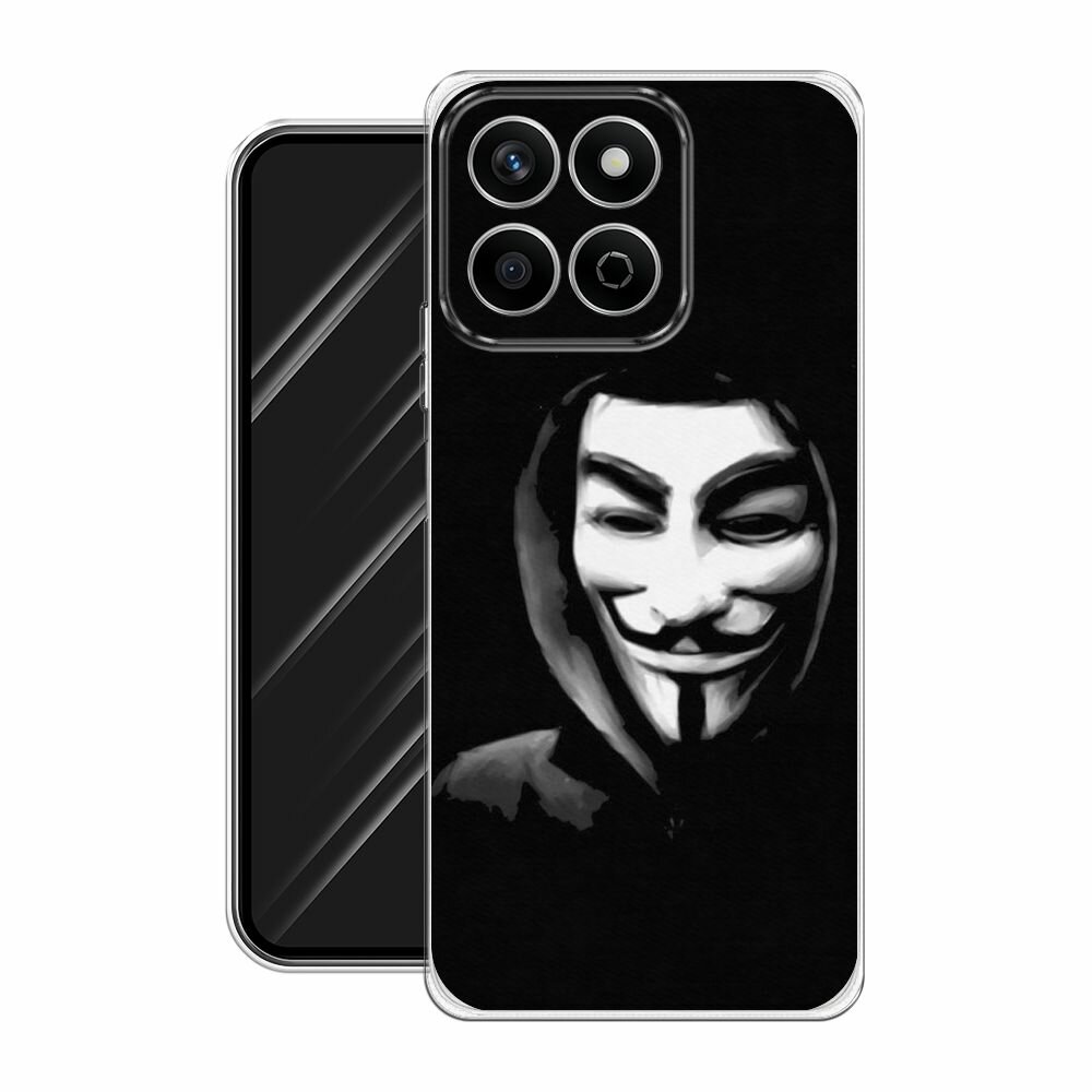 Силиконовый чехол на Honor X7c / Хонор X7c с принтом "Анонимус" — фото 1