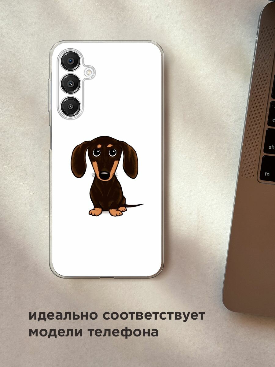 Чехол на Samsung Galaxy A16 / Самсунг А16 с принтом "Маленькая такса" — фото 1
