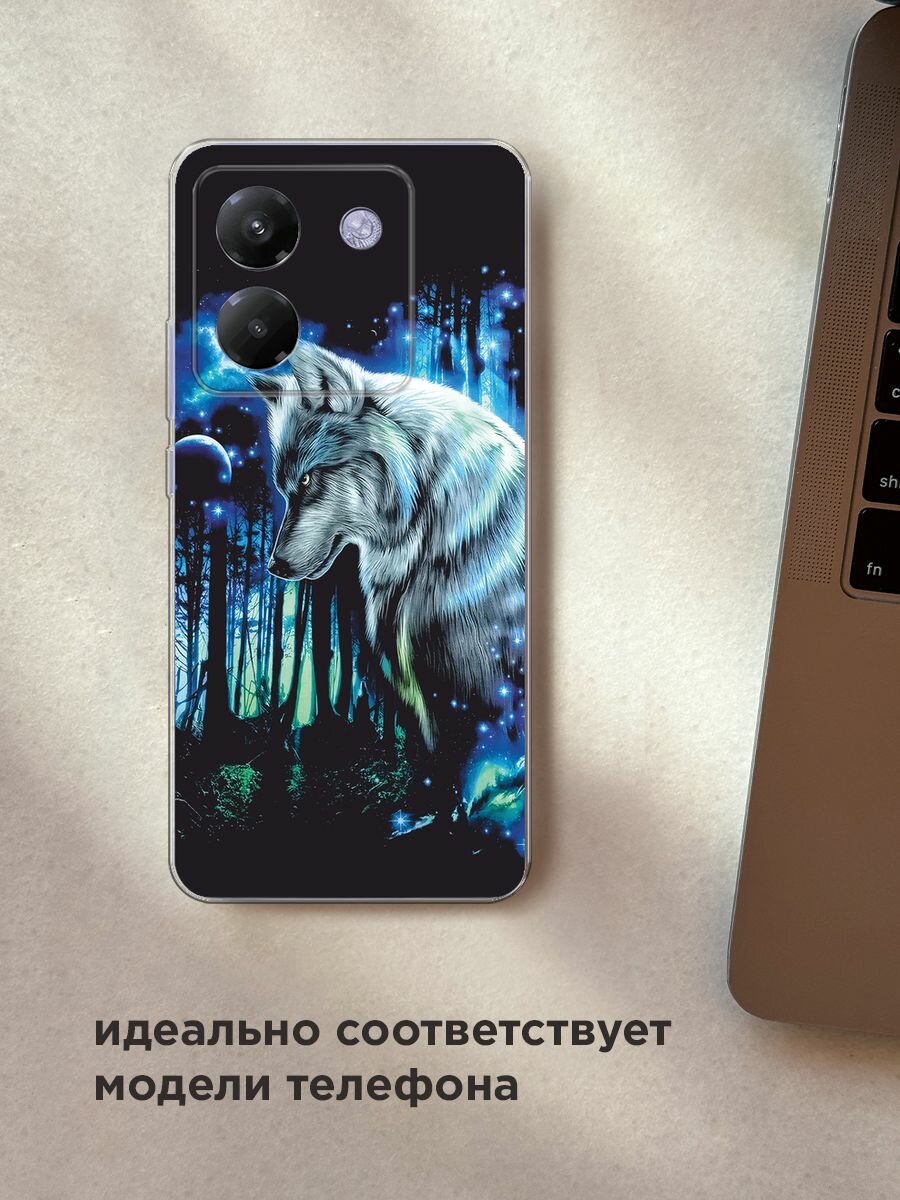 Чехол на Poco M7 Pro / Поко М7 Про с принтом "Сказочный волк" — фото 1