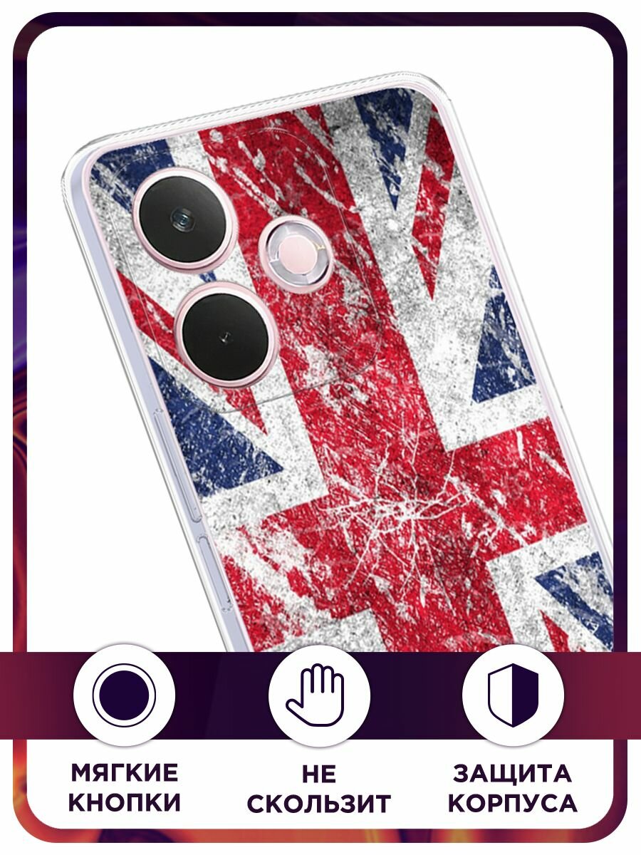 Чехол на Oppo A5 Pro / Оппо А5 Про с принтом "Флаг британский" — фото 1