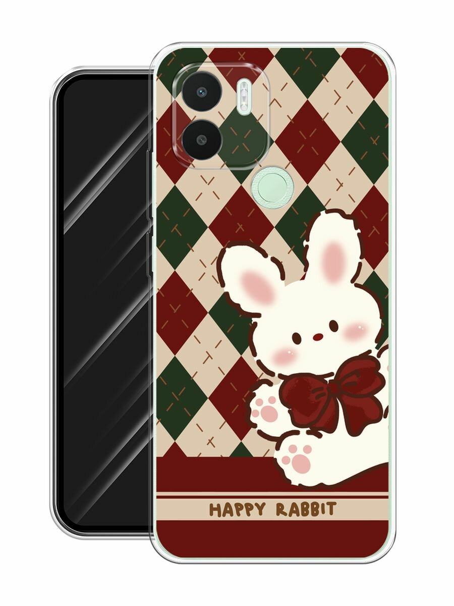 Чехол на Xiaomi Redmi A1+/Redmi A2+/Poco C51/C50 / Редми A1+ с принтом Праздничный кролик — фото 1
