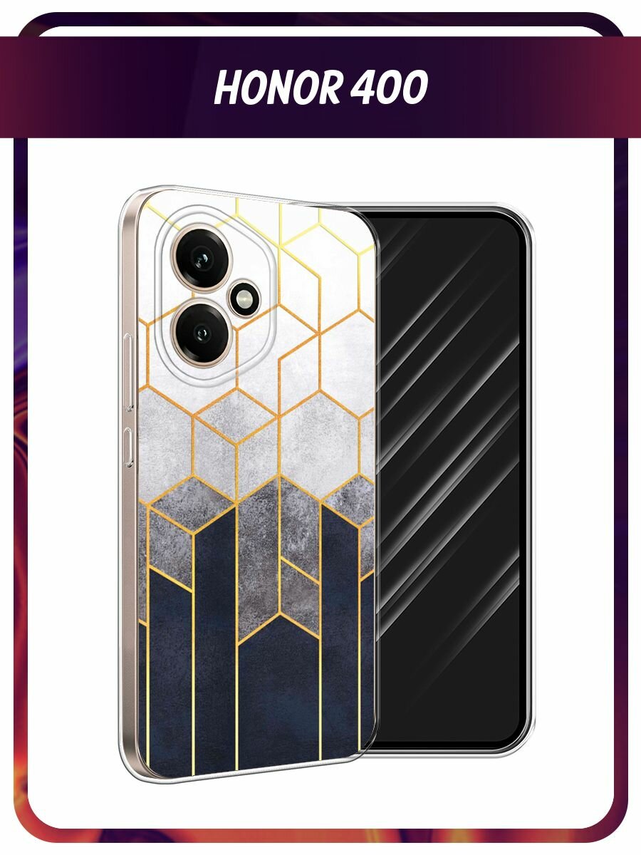 Чехол на Honor 400 / Хонор 400 с принтом "Черно-белая мозаика"