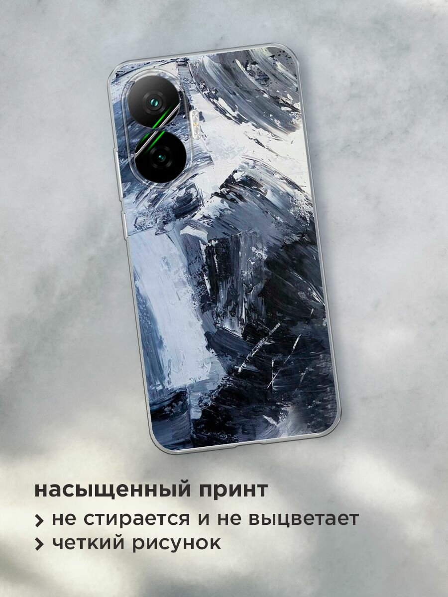 Силиконовый чехол на Poco F7 / Поко F7 с принтом "Абстракция живопись" — фото 1