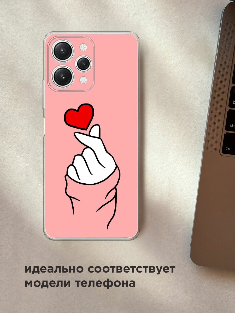 Чехол на Xiaomi Redmi 12 5G / Сяоми Редми 12 5G с принтом "Милое сердечко" — фото 1