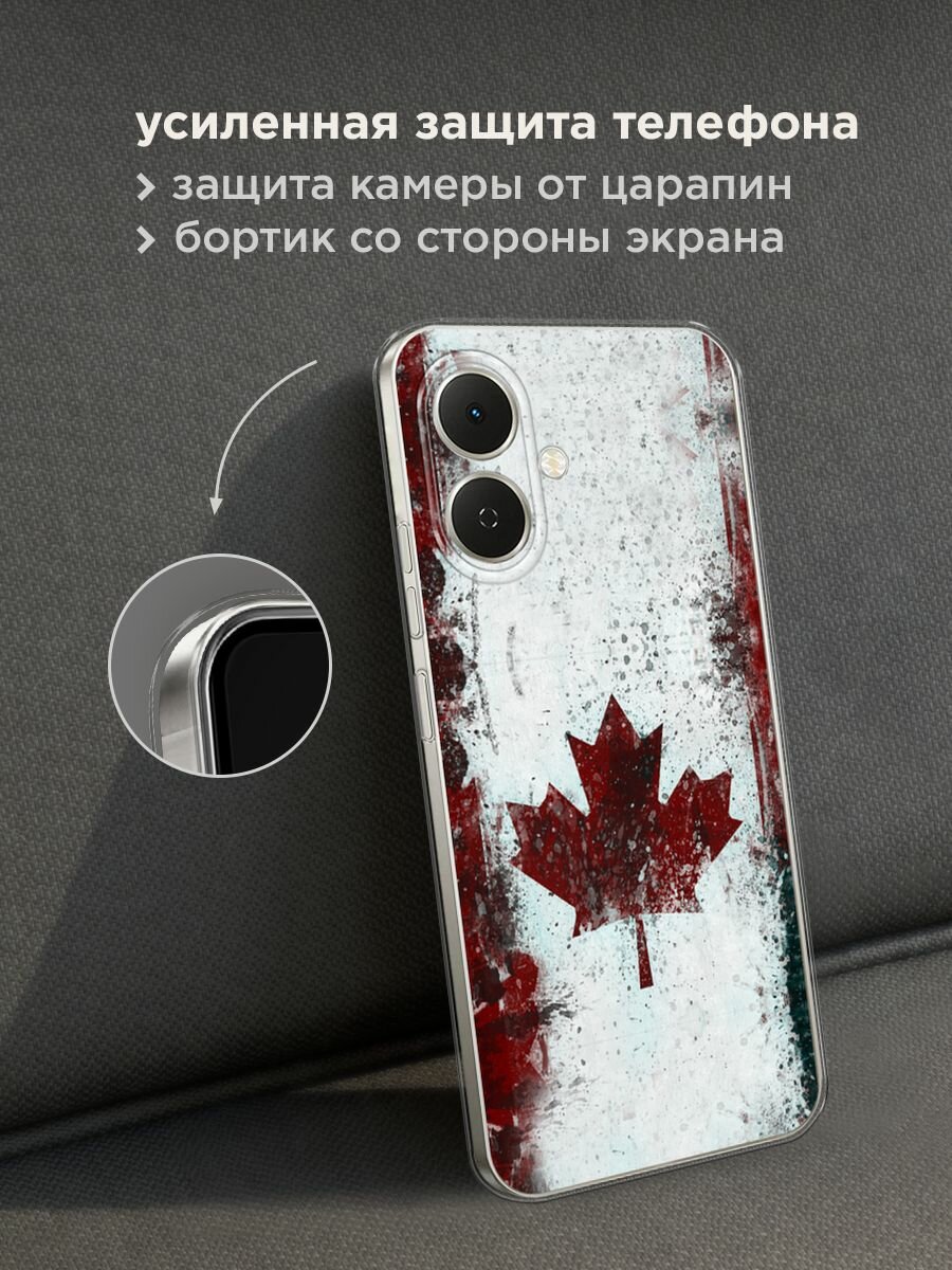 Чехол на Tecno Spark Go 2 / Текно Спарк Го 2 с принтом "Канада" — фото 1