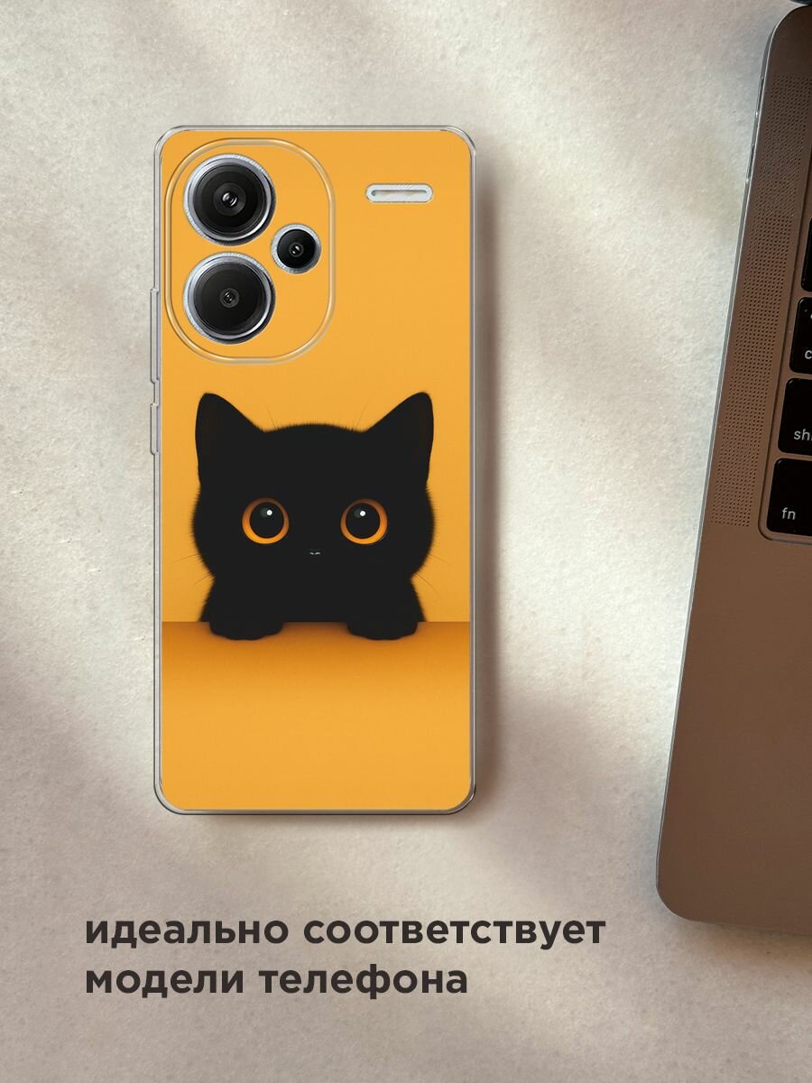 Чехол на Xiaomi Redmi Note 13 Pro+ / Сяоми Редми Нот 13 Про + с принтом "Контрастный котик" — фото 1