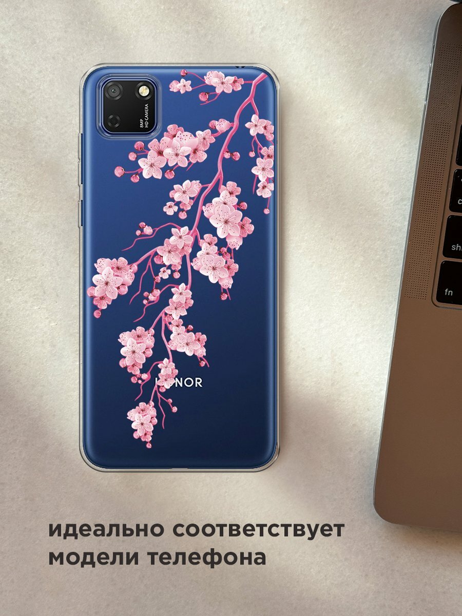 Чехол на Honor 9S/Huawei Y5p / Хонор 9S/Хуавей Y5p с принтом "Ветка сакуры 2" — фото 1