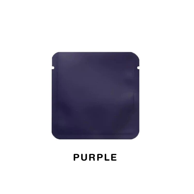 Металлические фольгированные пакеты для чая 8x8 см Фиолетовый, Purple