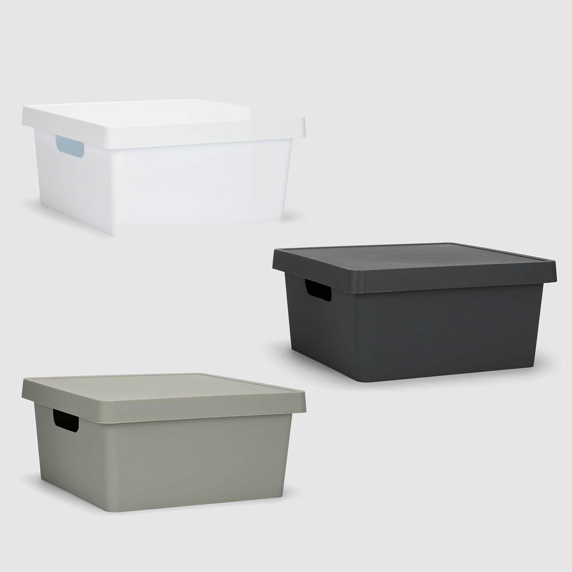 Ящик для хранения Emhouse квадратный 10 л 30,5x30,5x14,5 см в ассортименте