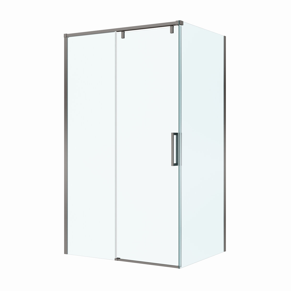 Душевой уголок BelBagno Soft Close-1 120х100 SOFT_CLOSE-1-AH-1-120/100-C-GM оружейная сталь