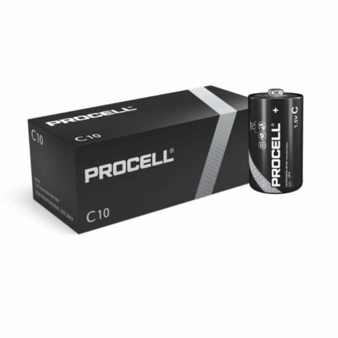 Батарейка DURACELL PROCELL LR14 С, 50 штук (5 упаковок по 10 штук)