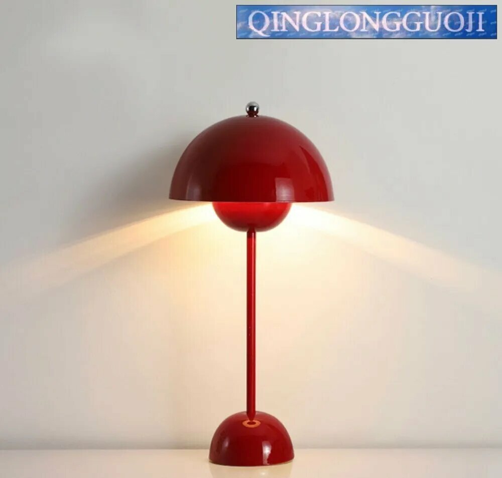 Лампа настольная/Светильник прикроватный Грибок + адаптер на евро вилку (Ростест)