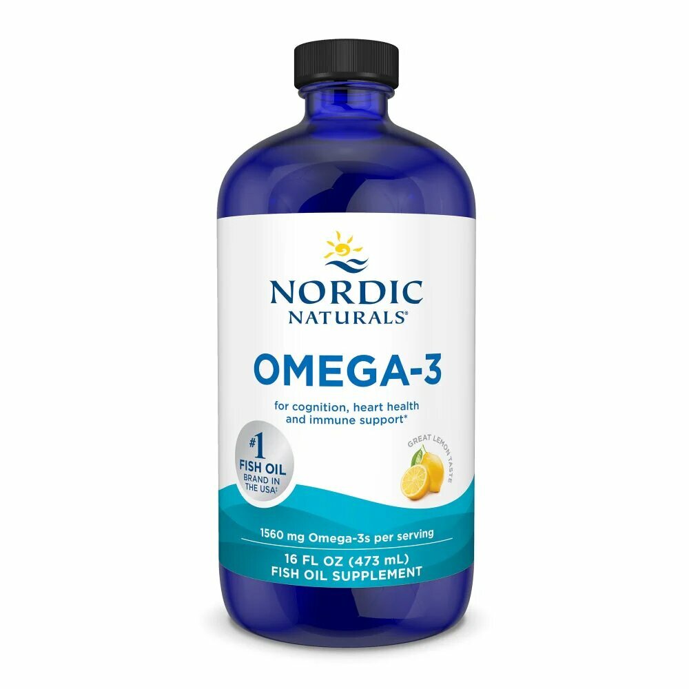 Nordic Naturals, Омега-3 с лимонным вкусом, 1560 мг, 473 мл