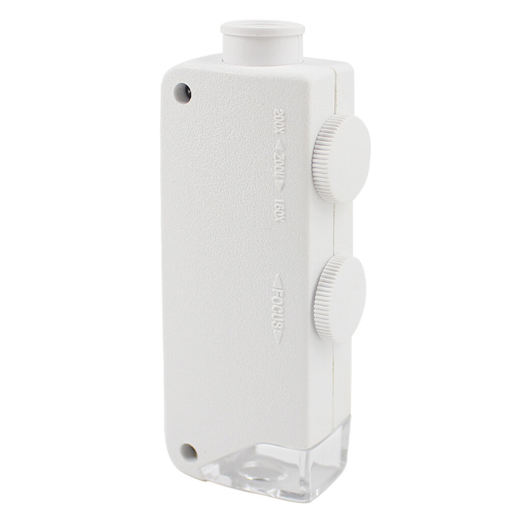 Ручной микроскоп 160-200X регулировка портативный светодиодный микроскоп светодиодная подсветка карманный микроскоп лупа-M25 белый