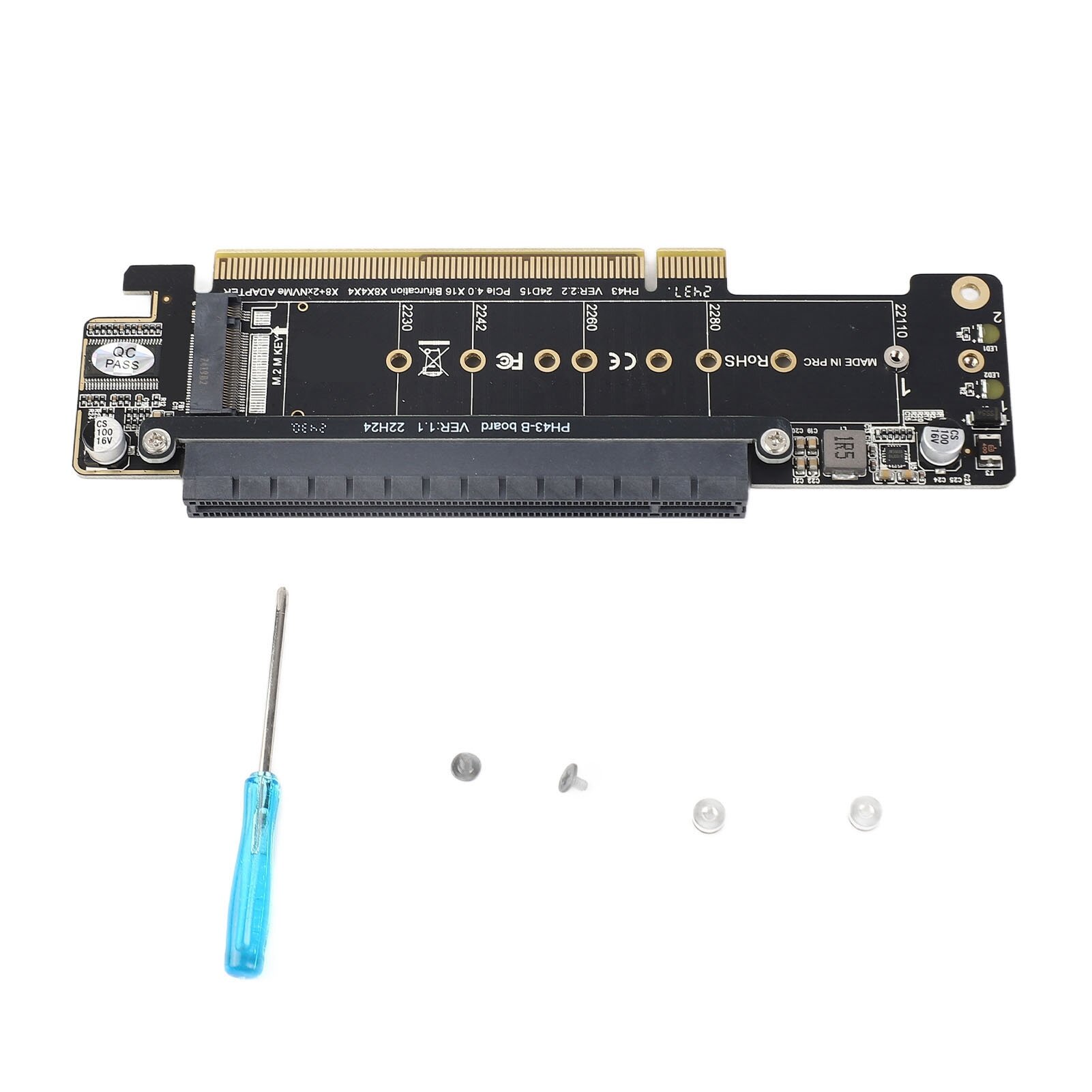 Плата расширения PCIE X16, разветвитель M.2 NVMe x2 PCIe 4.0, поддержка расширения X16 до X8 X4 X4 для высокоскоростного хранения данных.