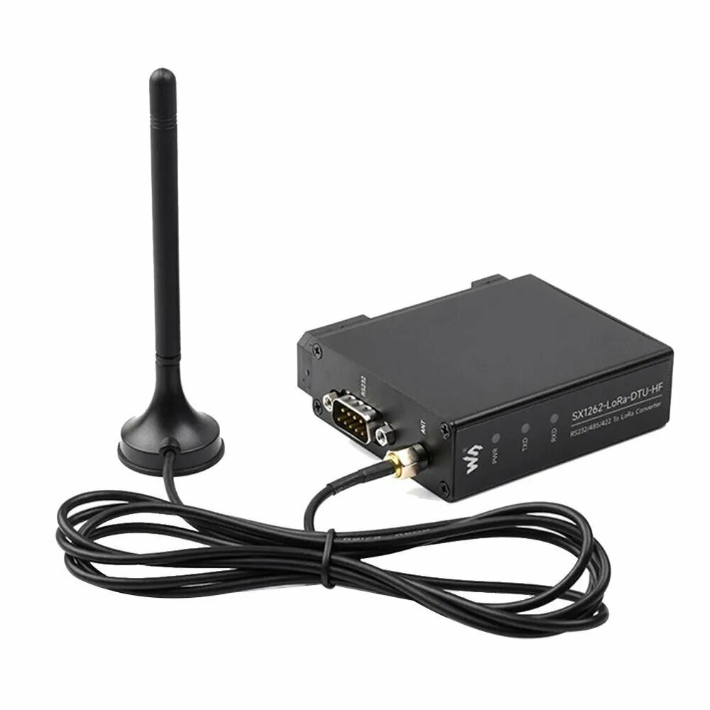 LoRa DTU-HF модуль 850-930МГц, RS485/RS232/RS422, +22dBm, антенна 6dBi, алюминиевый корпус