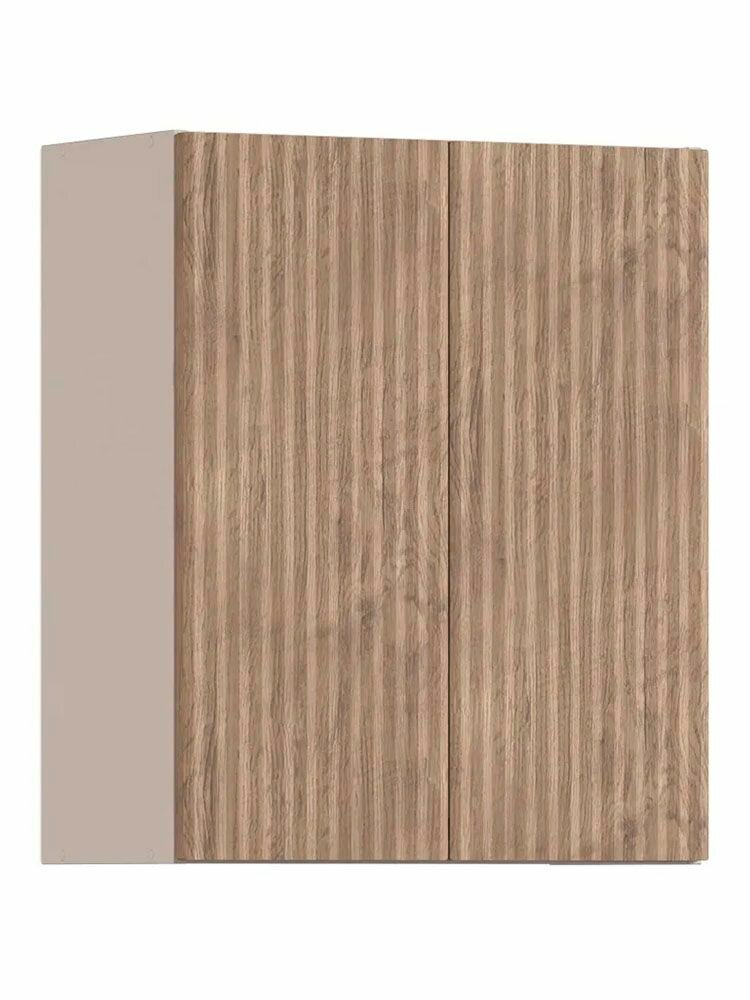 Кухонный модуль столплит Регина Джаз РП-60 навесной с двумя фасадами, ЛДСП, Песочный/Джаз МДФ Акация светлая, 60х72х30,5 см